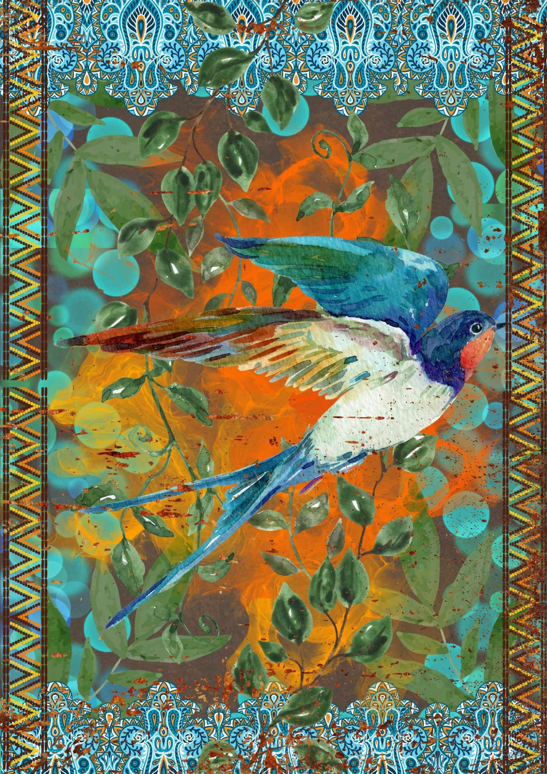 Fortom- Made By Marley Magic decoupage paper – Mama Bear Blue